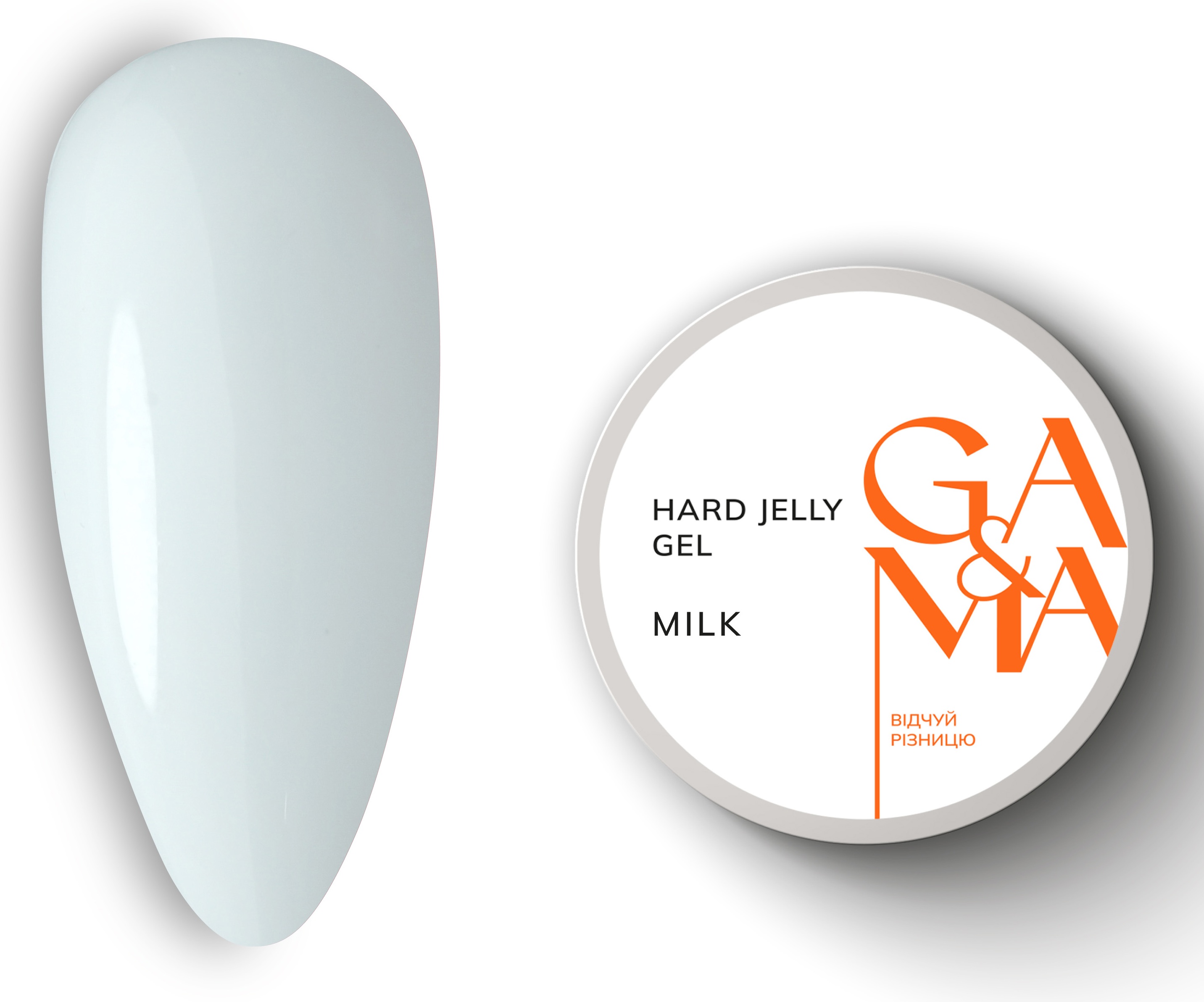 Гель-желе GaMa Hard Jelly gel Milk молочный, 15 мл - купить гели gemely ...